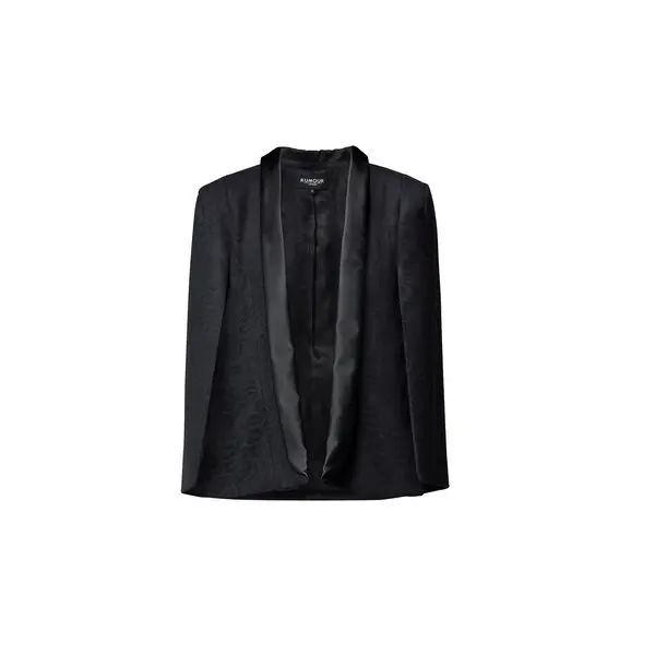RUMOUR LONDON Stephanie Wool Tuxedo-style Cape