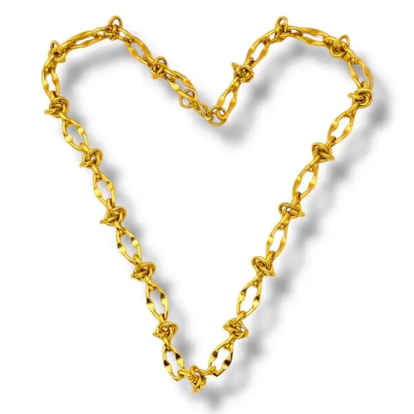 JAGGED HALO JEWELRY Barbed Love Knot Chain Necklace - Gold