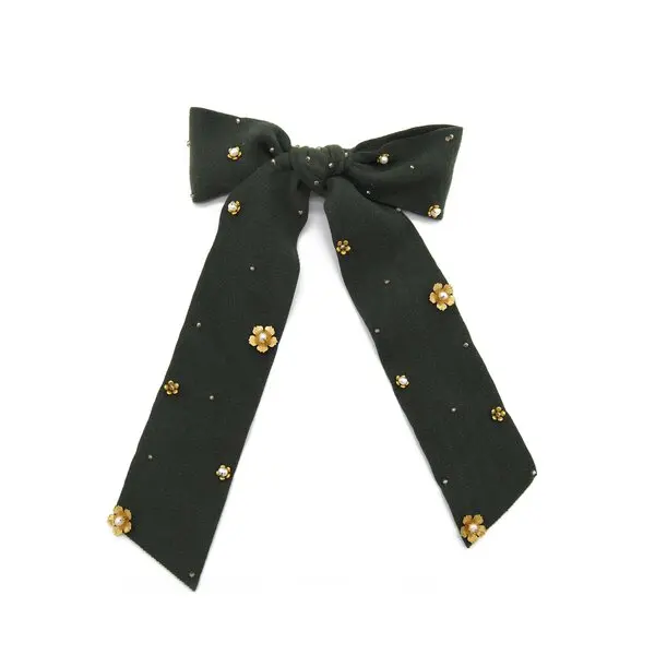 ADIBA Zinnia Handmade Barrette - Green