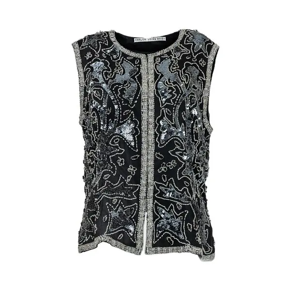 HARLOW LOVES DAISY Hand-beaded Sequin Vest