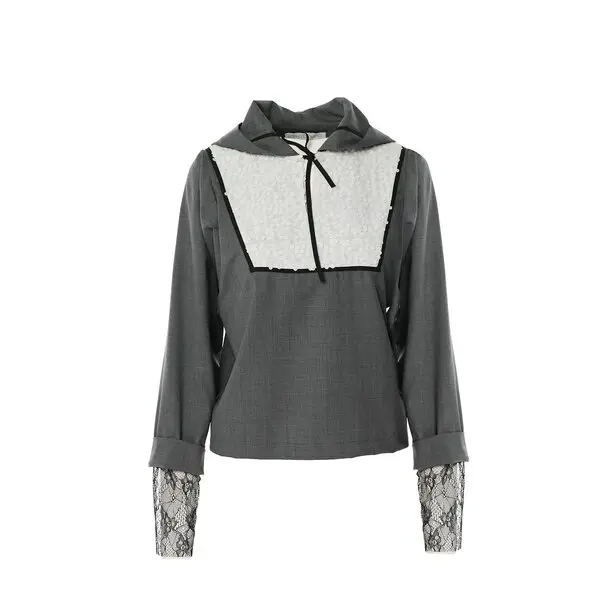 LARISA DRAGNA Ella Top With Sequin And Lace Details