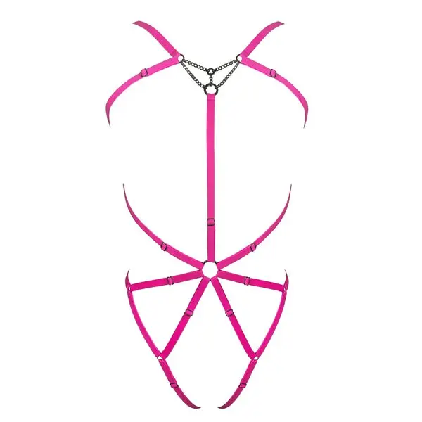 MONIQUE MORIN LINGERIE Frisson Body Harness - Pink