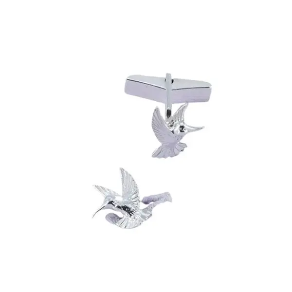 SIMON KEMP JEWELLERS Hummingbird Cufflinks In Solid Sterling - Silver