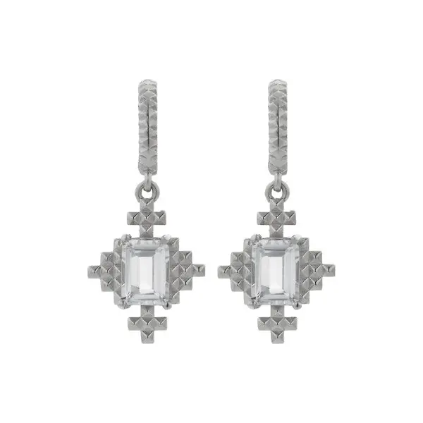 ZOË & MORGAN Zoe And Morgan Reya White Topaz Earrings - Silver