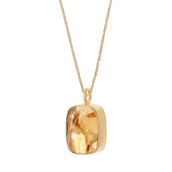 GODDESS CHARMS Elemental Crystal Citrine Charm - Gold