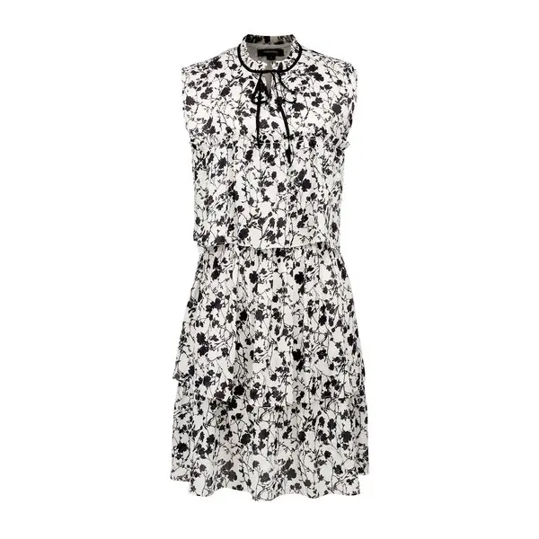 SMART AND JOY Floral Print Ruffled Mini Dress