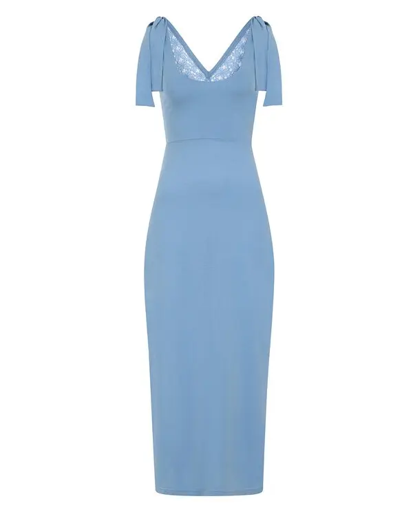 SOPHIE CAMERON DAVIES Lace Back Maxi Dress - Blue
