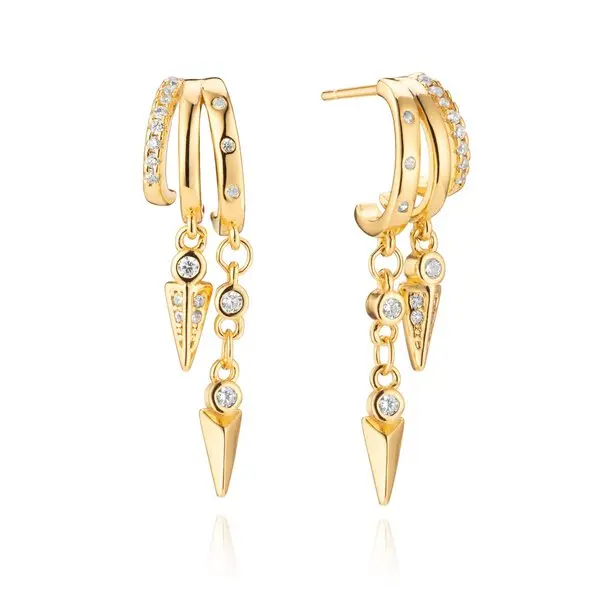 AARIA LONDON Sienna Vermeil Drop Earrings - Gold
