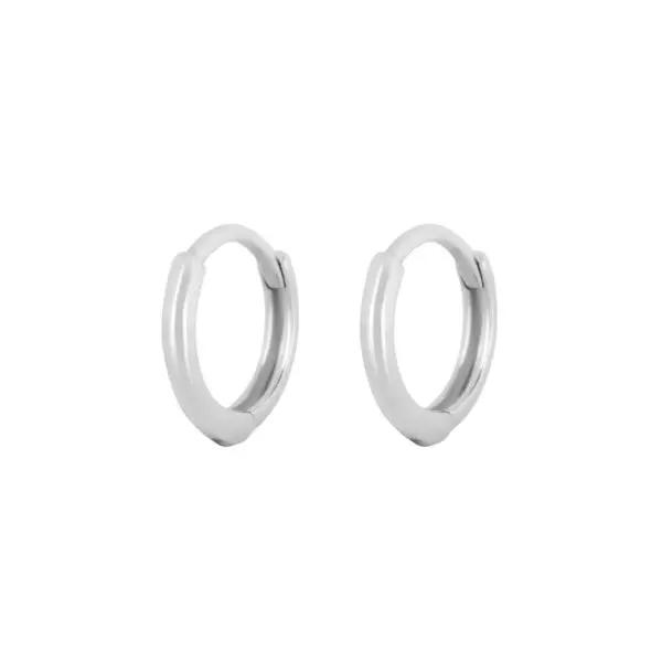 ZOHREH Mini Huggie Hoop Earring Pair - Silver