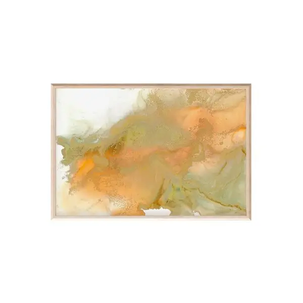 ART BY AFFIE Yellow / Orange / Brown Ember Large Horizontal Fine Art Print - Yellow/orange/brown