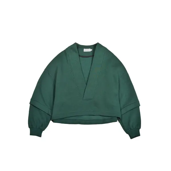 IOANA CIOLACU V-neck Sweatshirt - Green