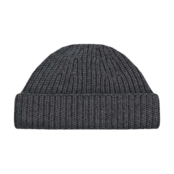 PAUL JAMES KNITWEAR Heavyweight Extra Fine Merino Craster Fisherman Beanie - Grey