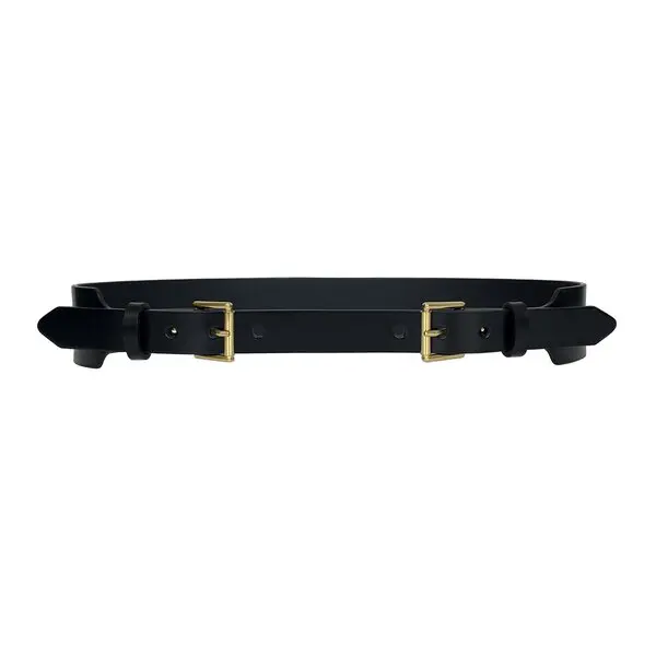 HAUTE CUIR Cloe Leather Waist Belt - Black