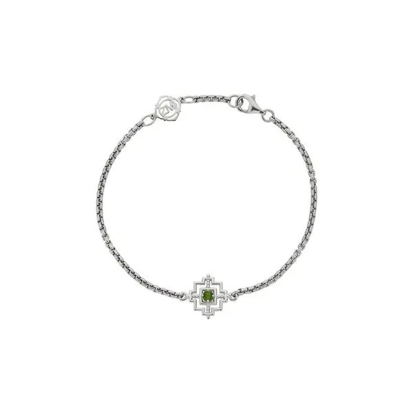 ZOË & MORGAN Zoe And Morgan Centred Chrome Diopside Bracelet - Silver