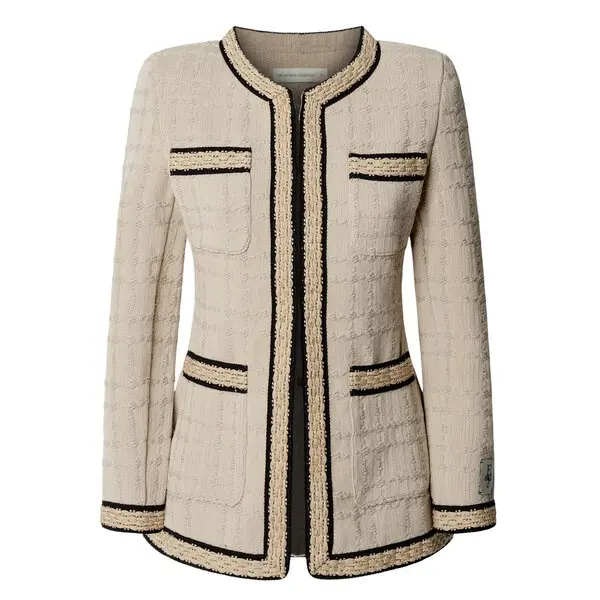 THE EXTREME COLLECTION Knit Jacket With Braiding Detail - Black