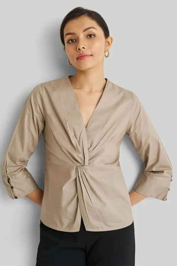 REISTOR Front Twist Organic Cotton Top