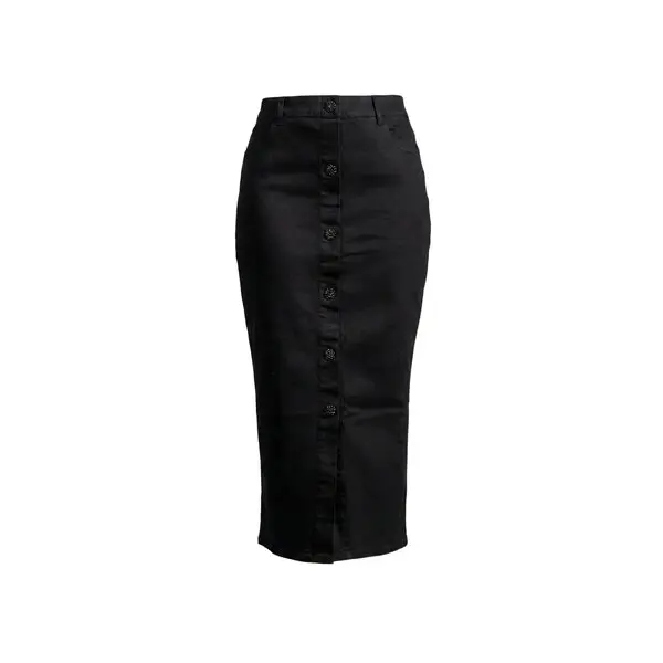 ESTHER SAADIA Pencil Stretch Denim Skirt