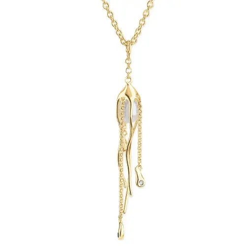 LUCY QUARTERMAINE Pearl Couture Hug Pendant - Gold