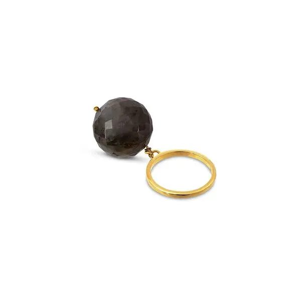 AMADEUS Labradorite Bubble Ring - Gold/green/blue