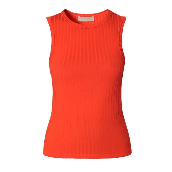 AGGI BY HALEWSKI Sleeveless Ribbed Tank Top - Orange