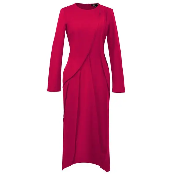SMART AND JOY Asymmetric Structural Lines Dress