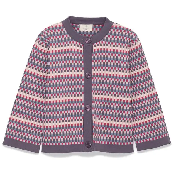 PERALUNA Imagine Jacquard Knit Cardigan