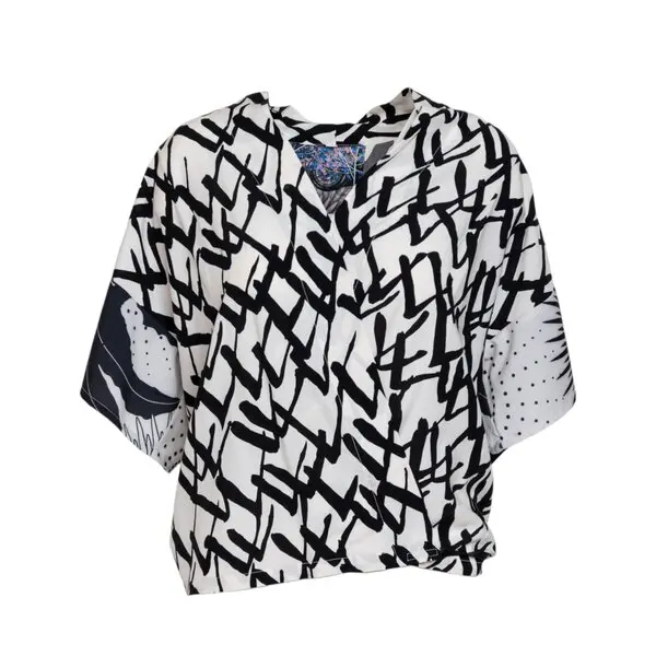ARTISTA Printed Overlapped Blouse