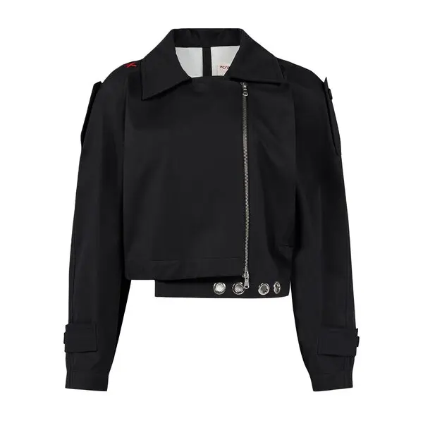 PCFG Free Heaven Cropped Trenchcoat - Black