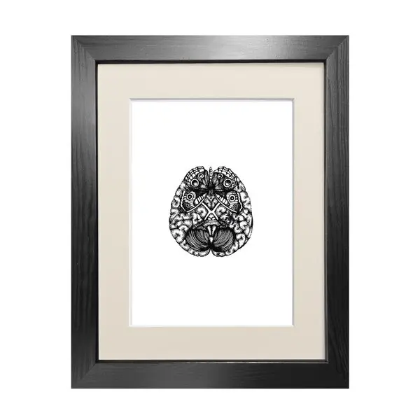 EMILY CARTER Cerebellum' Fine Art Print A5 - Black