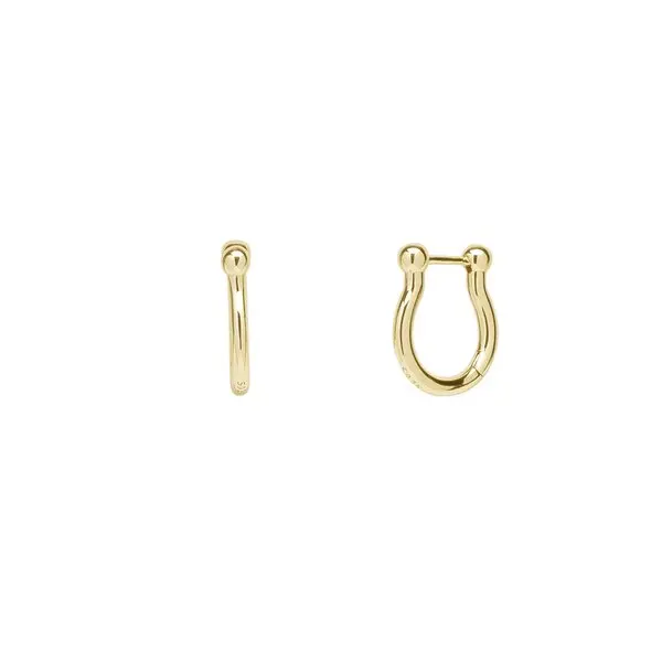 SPERO LONDON Horseshoe Cuff Hoop Earrings - Gold