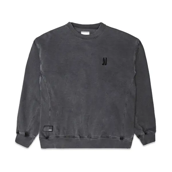 COMUNE Duke Crew Faded Sweatshirt - Black