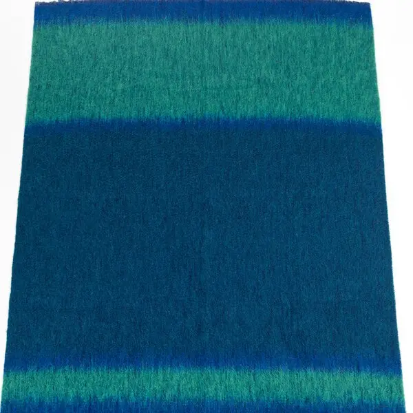 ELISKÁ Mohair Throw Rothko Peacock - Blue