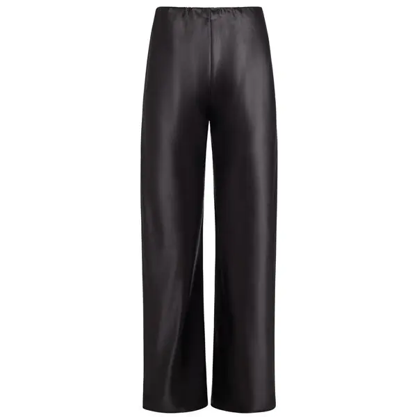 SELF-ADORE Olivette Satin Pants - Black