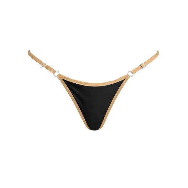 IVY SWIMWEAR Neutrals Rosella Nude Mesh Bottom - Black