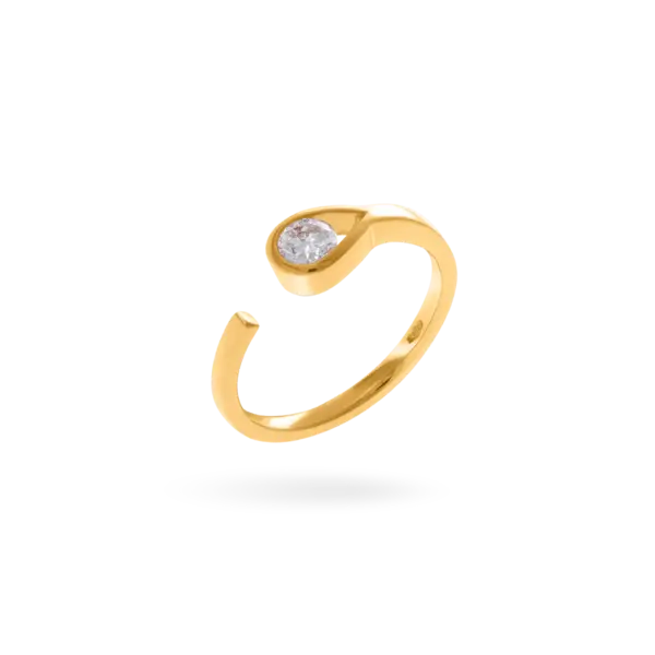 LUCY QUARTERMAINE Solid Opulence Diamond Ring - Gold