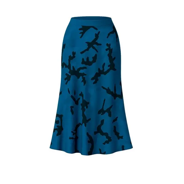 TANTRA SPAIN SL Printed Midi Skirt - Blue