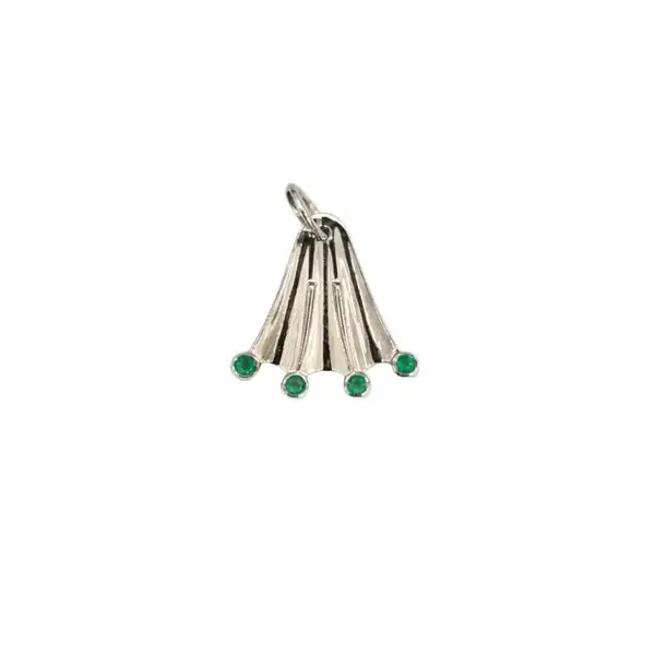 PEARL CODE Paw Pendant With Onyx - Silver