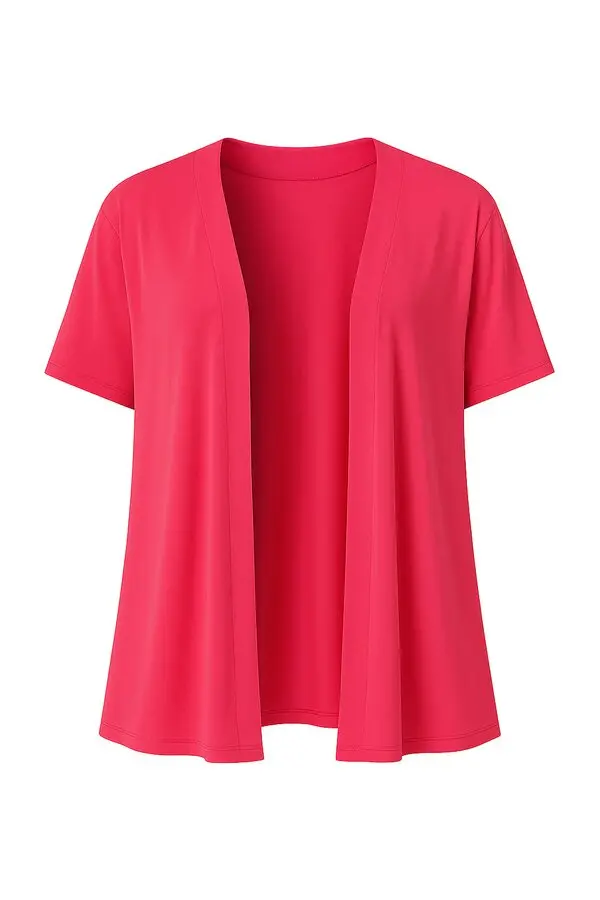 CONQUISTA Short Sleeve Open Front Cardigan