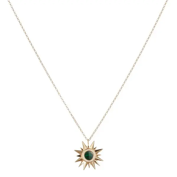 TOOLALLY Sunburst Malachite Pendant - Green