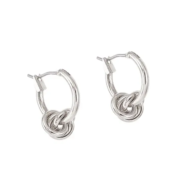 BIKO Echo 2-in-1 Hoop Earrings - Silver