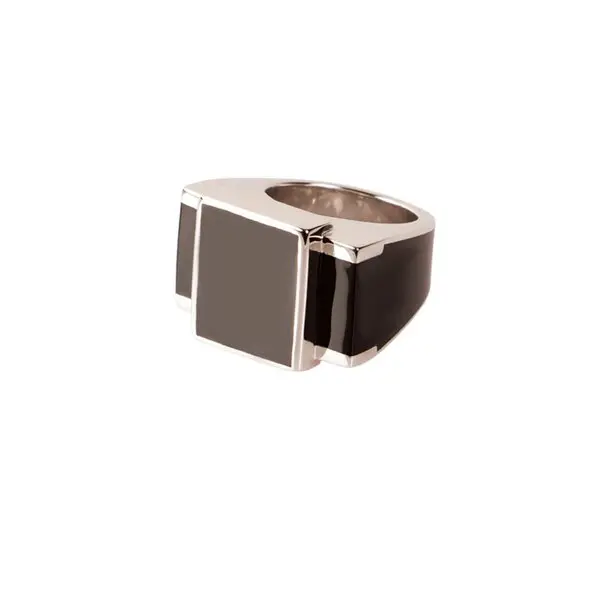 THE ROSE Bague One Sculptural Ring - Black