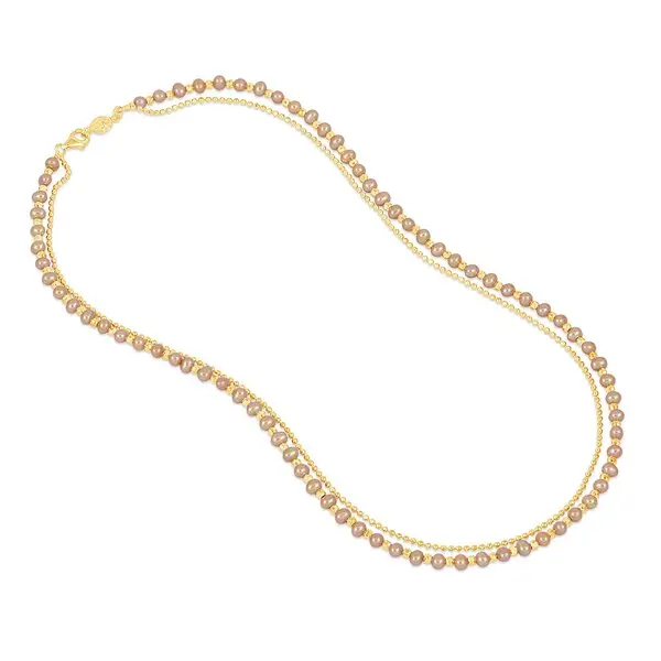 DOWER & HALL Freshwater Pearl Vermeil Necklace - Gold