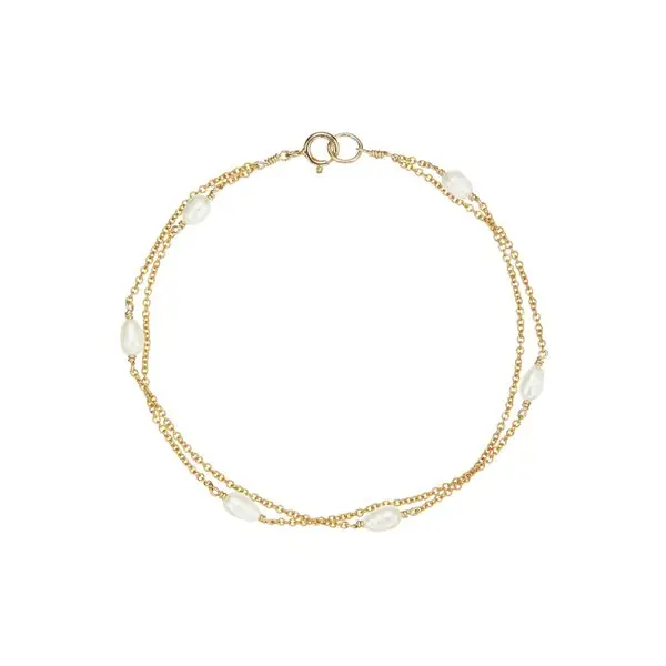 LILY & ROO Layered Seed Pearl Bracelet - Gold