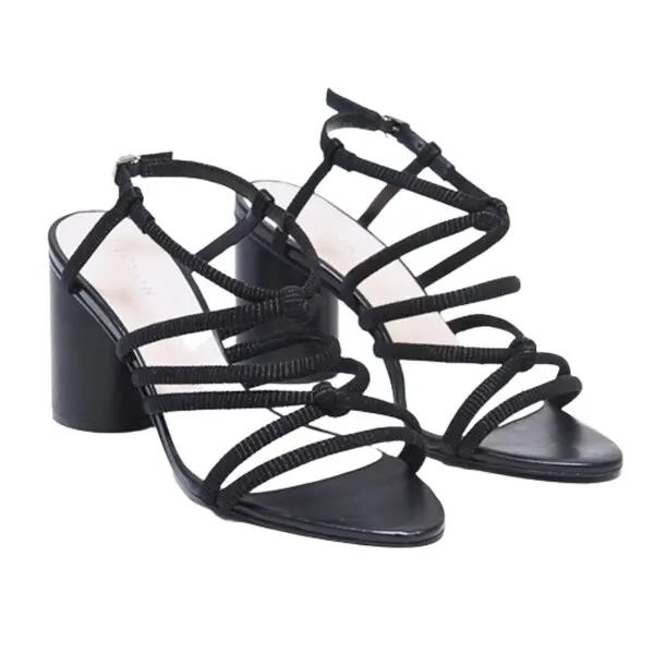 VICSON Naomi Strappy High Heel Sandals - Black