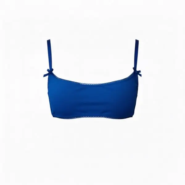 THE COOLGIRL NYC Jane Soft Bra In Cotton - Blue