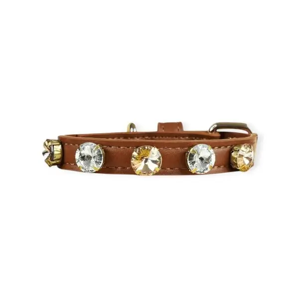 MAKPAWS Swarovski Dog Collar - Brown