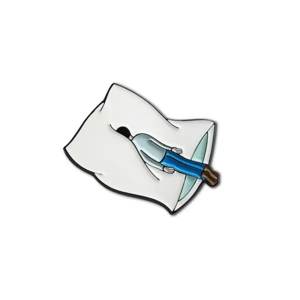 MAKE HEADS TURN Enamel Pin - Blue/black