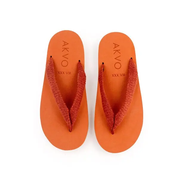 AKVO Tethys Terra Sandals - Orange/brown