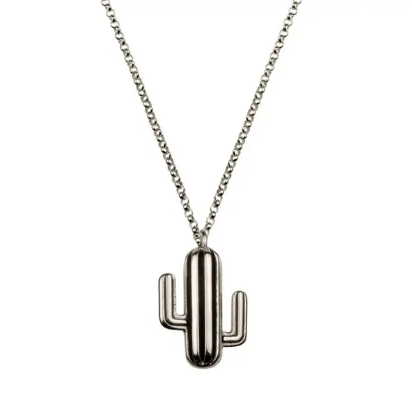 LEE RENEE Cactus Necklace - Silver
