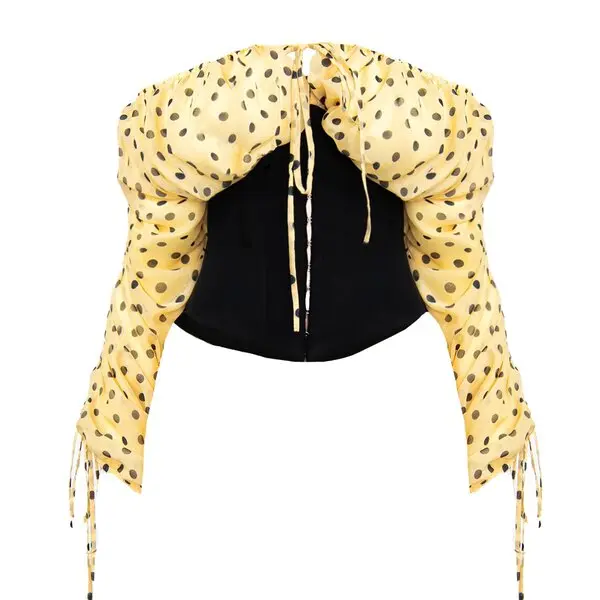 28NATELIER Polka Dot Corset Top